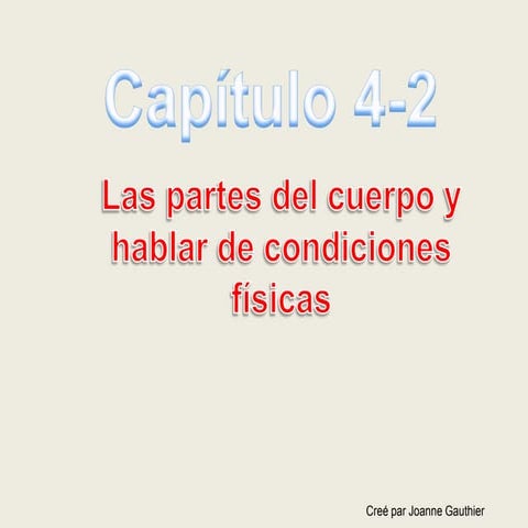 Body parts spanish 3 | PPTX