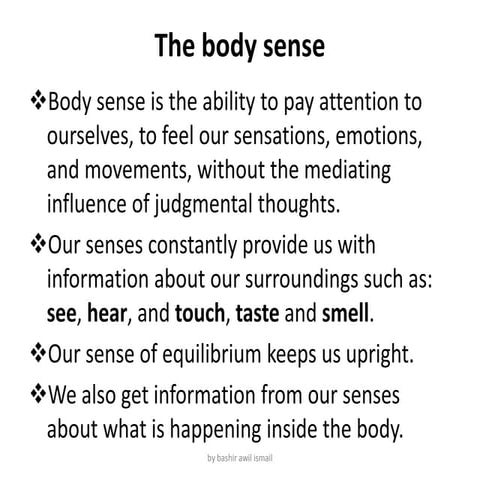 human body sense | PPTX