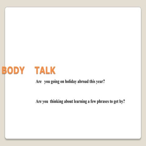 Body talk | PPTX