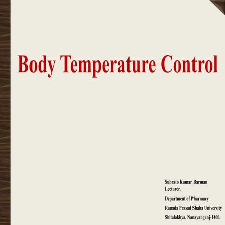 Body Temperature Control | PPTX