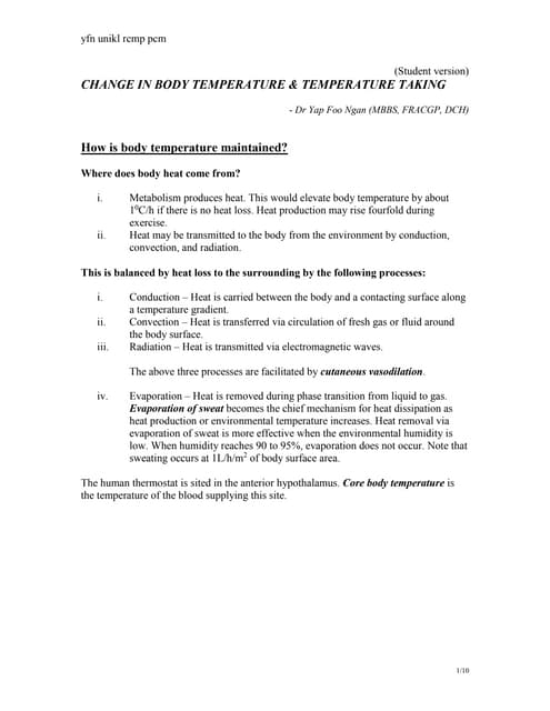 Fever and management of fever in english | PPTX