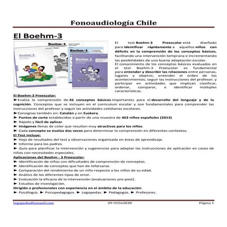 Boehm 3 preescolar | PDF