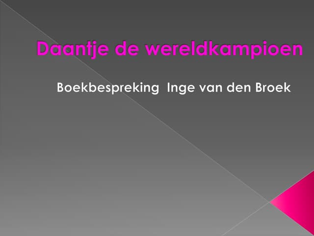 Voorbeeld powerpoint boekbespreking | PPTX