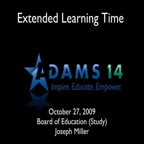 Boe Presentation Extended Learning Time | PPT