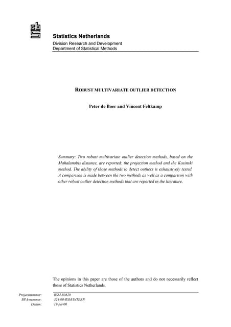 Robust Outlier Detection Pdf