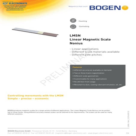 Bogen Technical Rotary Magnetic Scale Nonius | PDF