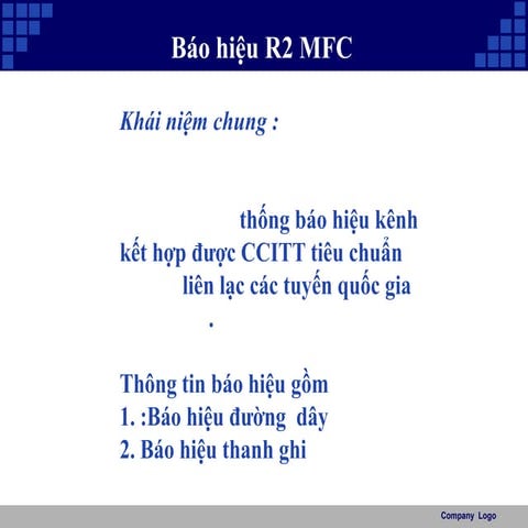 Báo hiệu r2 mfc | PPT