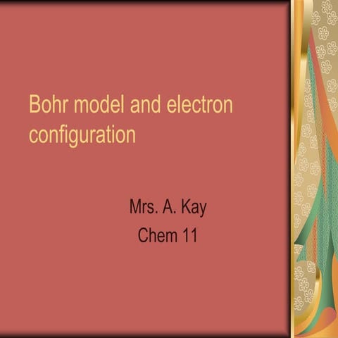 Bohr model and electron configuration | PPT