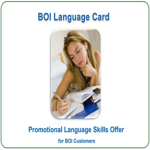 Boi language card promotion | PPT