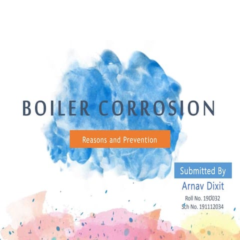 Corrosion in Boilers - Causes, Problems and Prevention | PPT