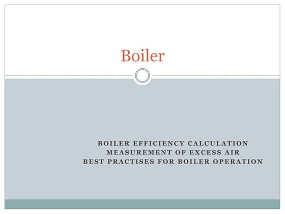 Boiler Efficiency Calculations | PDF