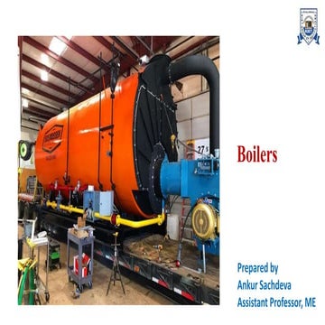 Boilers: classification, performance parameters, Draught and its calculations, | PPTX