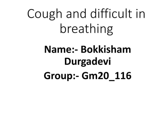 Coughing and huffing | PDF