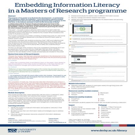 Boland - Designing an IL module for a new route PhD (poster) | PDF