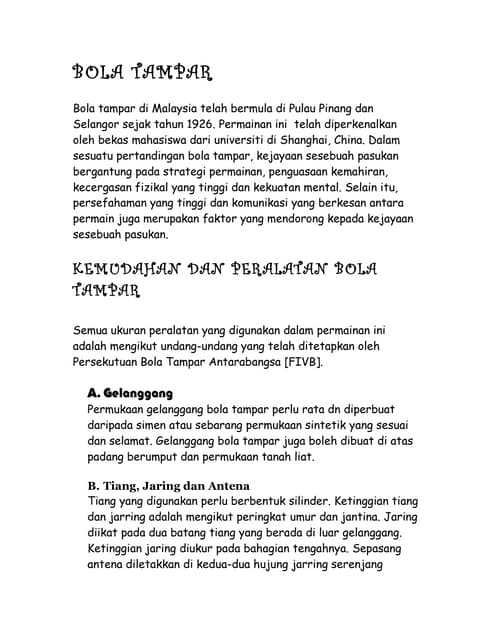 Permainan bola tampar | DOC