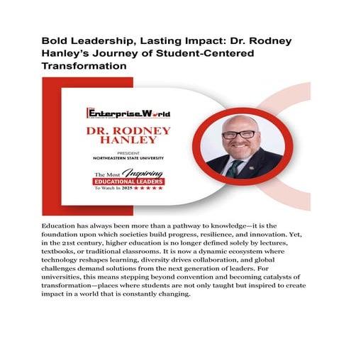 Bold Leadership, Lasting Impact_ Dr. Rodney Hanley’s Journey of Student ...