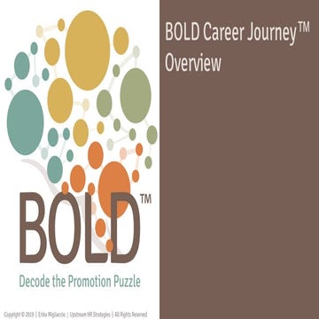 BOLD Career Journey - Overview | PDF
