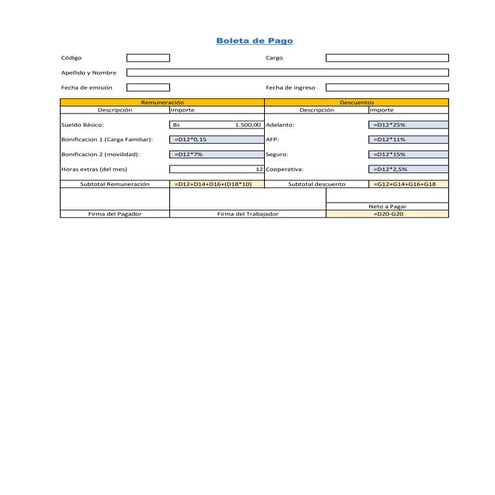 Boleta de pago | PDF