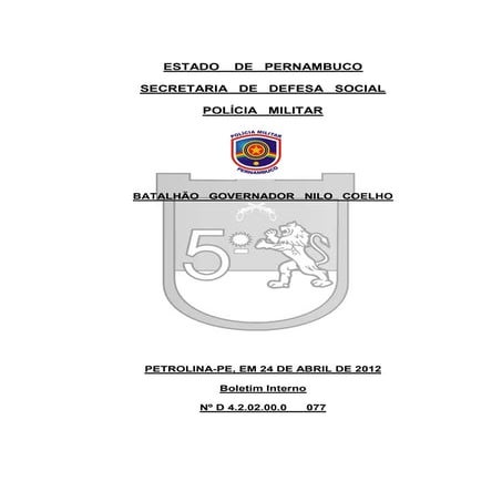 Boletim interno n.º d.4.2.02.00.0.077 24 de abril de 2012 | PDF