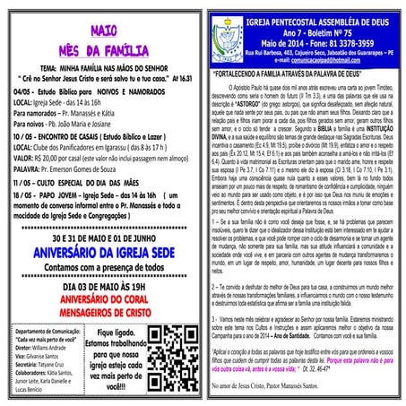 Boletim Informativo (Capa) - Maio de 2014 | PDF