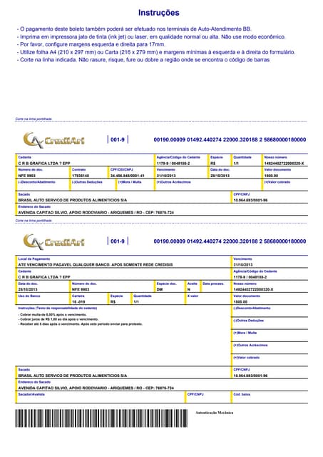 Boleto de pagamento (10) | PDF