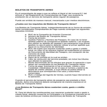 Boletos de transporte aereo | DOC