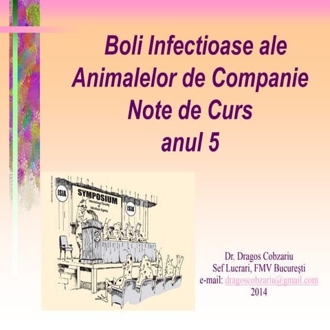 Boli Infectioase ale Canidelor Note de Curs | PPTX