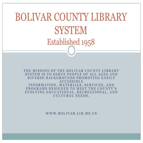 Rifle Branch Library History | PPTX