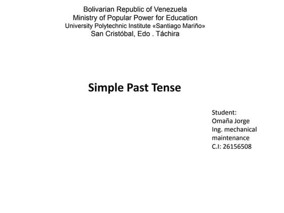 Mapa conceptual pasado simple | PPT