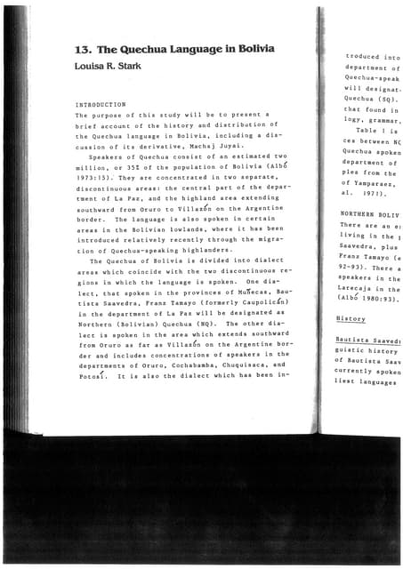 Ley oficialización del Quechua | PDF