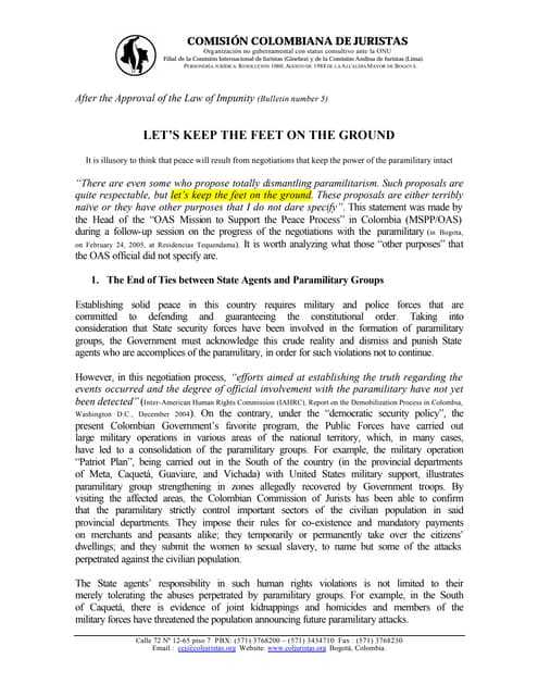 Colombia Peace Agreement | PDF