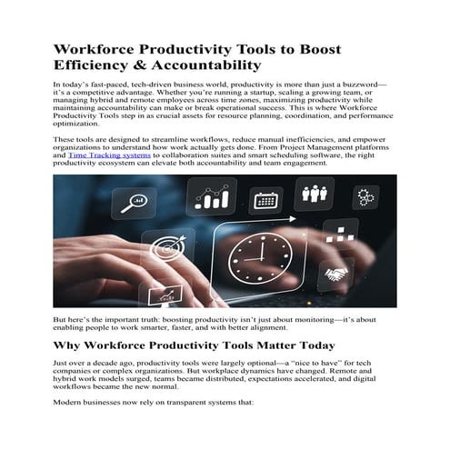Workforce Productivity Tools to Boost Efficiency & Accountability | DOCX
