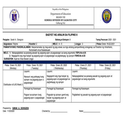 Bol q2 filipino 8 w3 | DOCX