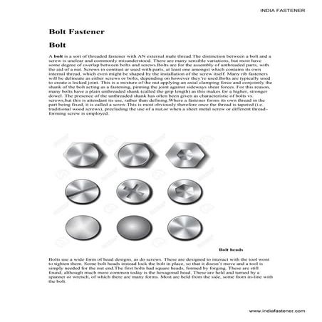Bolt fastener | PDF