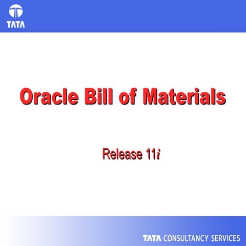 Oracle BOM 11i Training Presentation.ppt