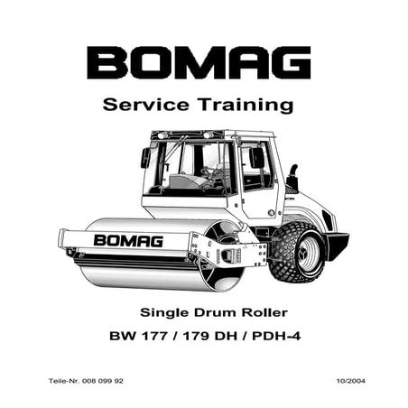 Bomag BW 179 PDH-4 Single Drum Rollers Service Repair Manual.pdf