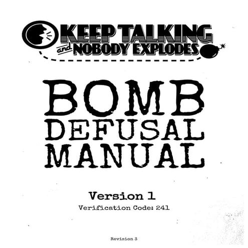 Keep Talking and Nobody Explodes | PDF