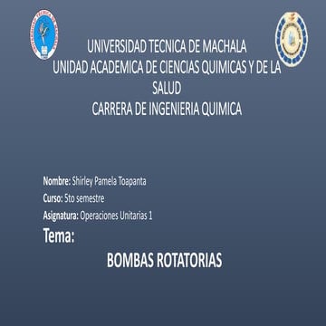 Bombas rotatorias | PPTX