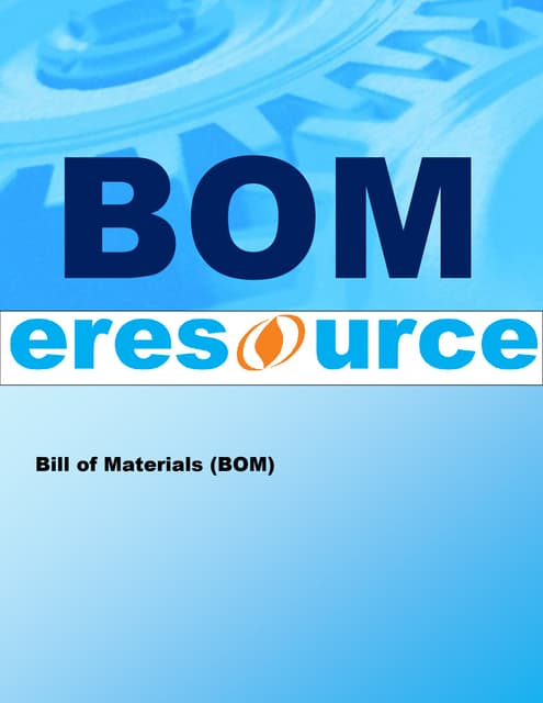 Bill of materials | PDF