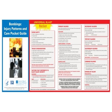 Bombings Injury Patterns And Care Pocket Guide | PDF