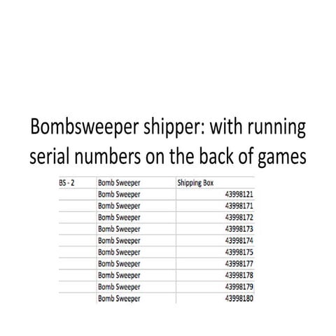 Bombsweeper shipper | PPTX