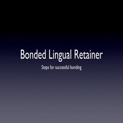 Bonded lingual retainer | KEY