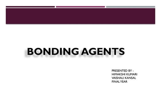 Dentin Bonding agents generations | PPTX | Dental Health | Diseases and ...