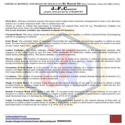 Bonding by rawat sir jfc | PDF