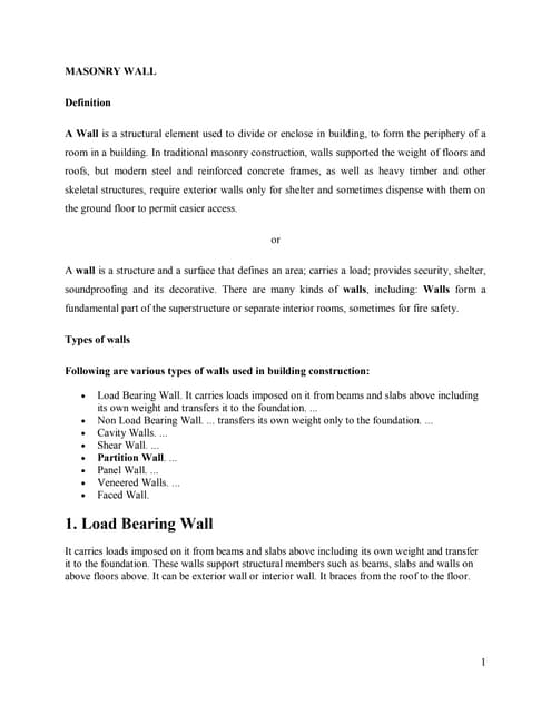 Types of bonds in brick masonry | PDF
