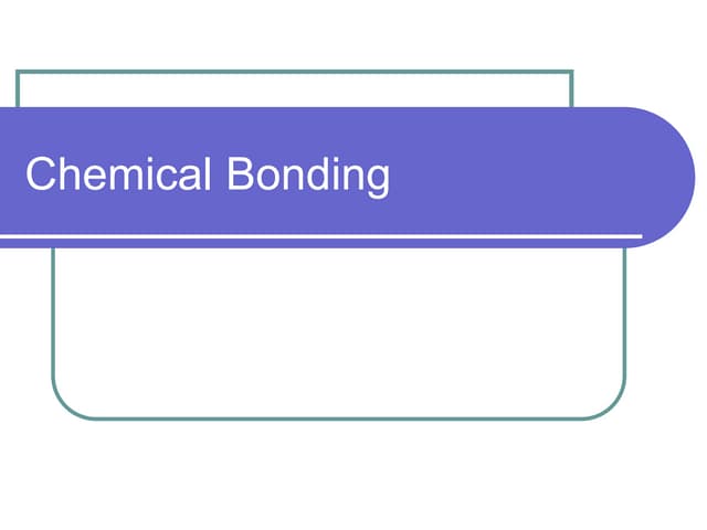 Ionic and Covalent bond | PPTX