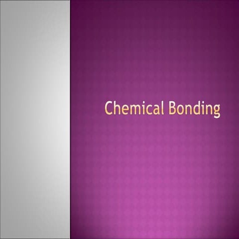 Bonding Teacher Note | PPT | Chemistry | Science