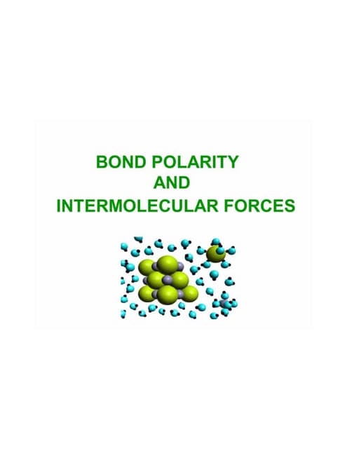 Polarity of molecules | PPTX