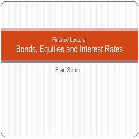 Bonds, equities and interest rates | PPT