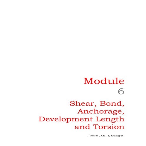 Bond strength and developement length | PDF